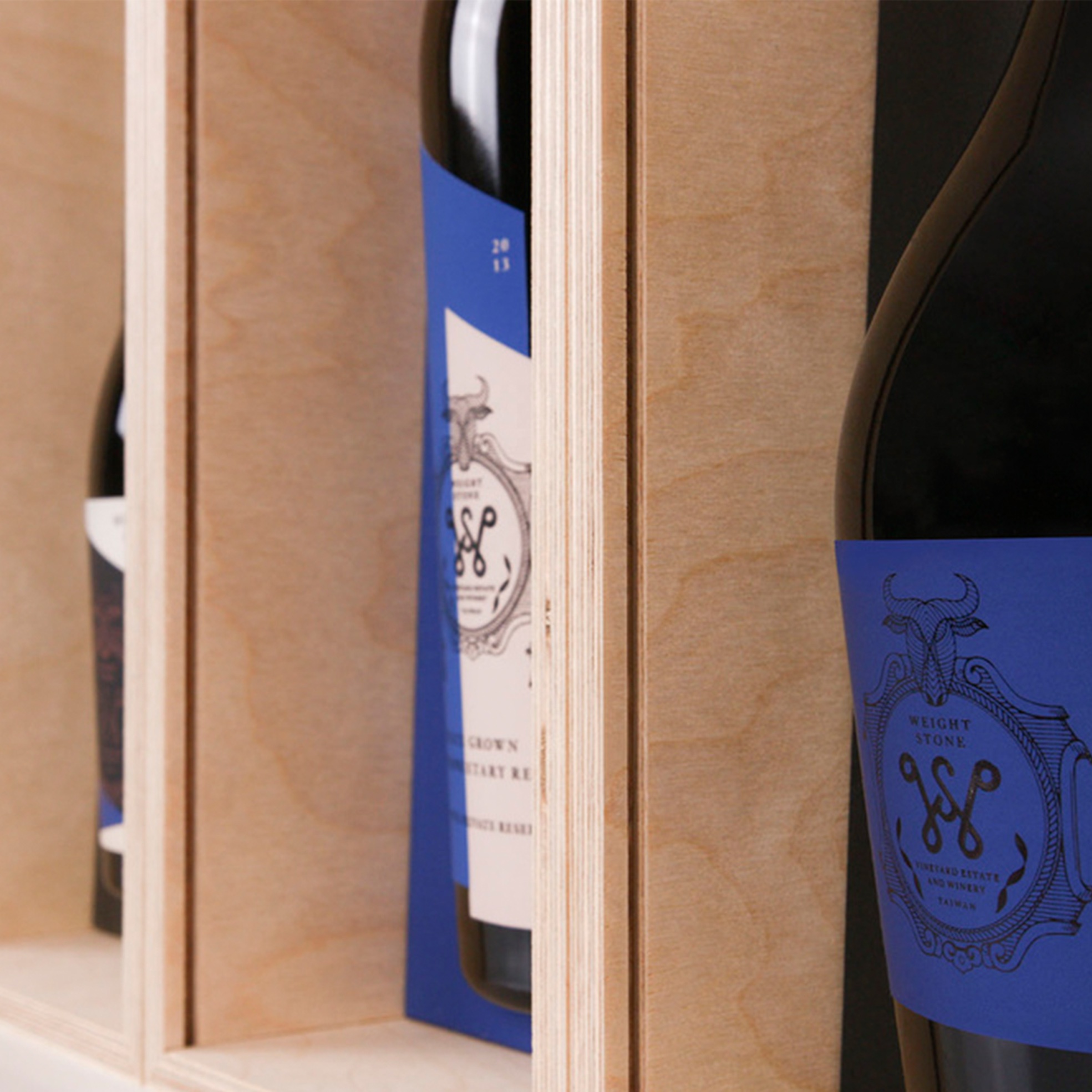 Luxury champagne double wooden wine boxes