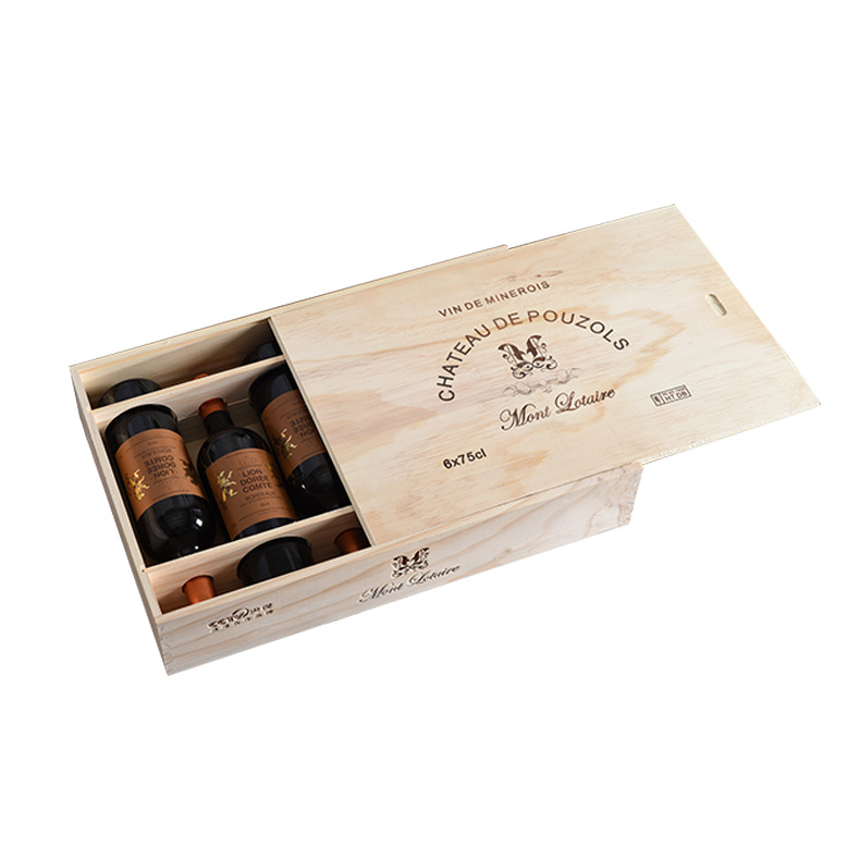 Natural 100% solid wooden wine box | Custom Wooden Box