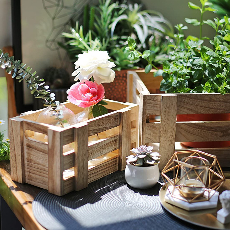 Natural durable home wood wine crates