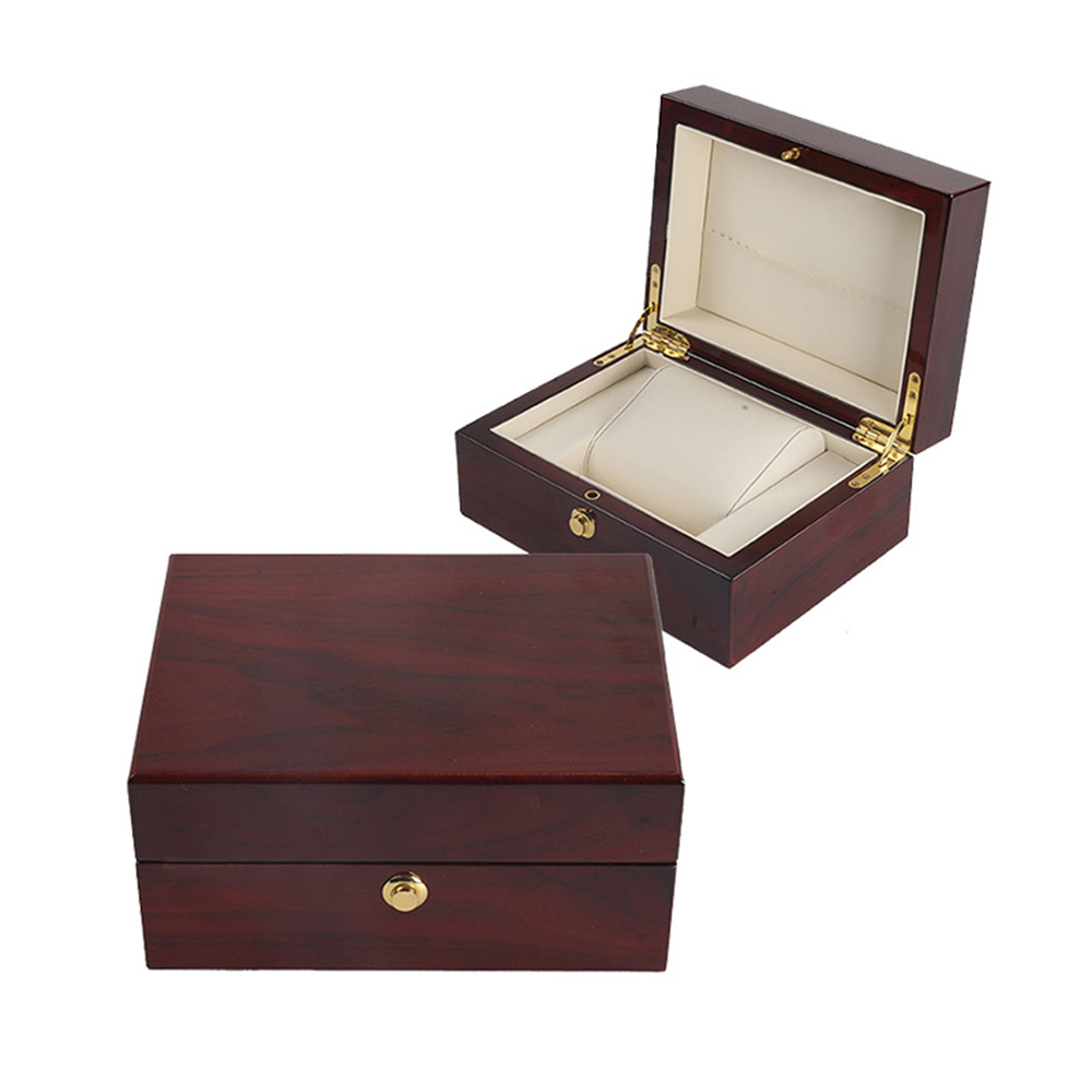 Snap-lock clamshell wooden box