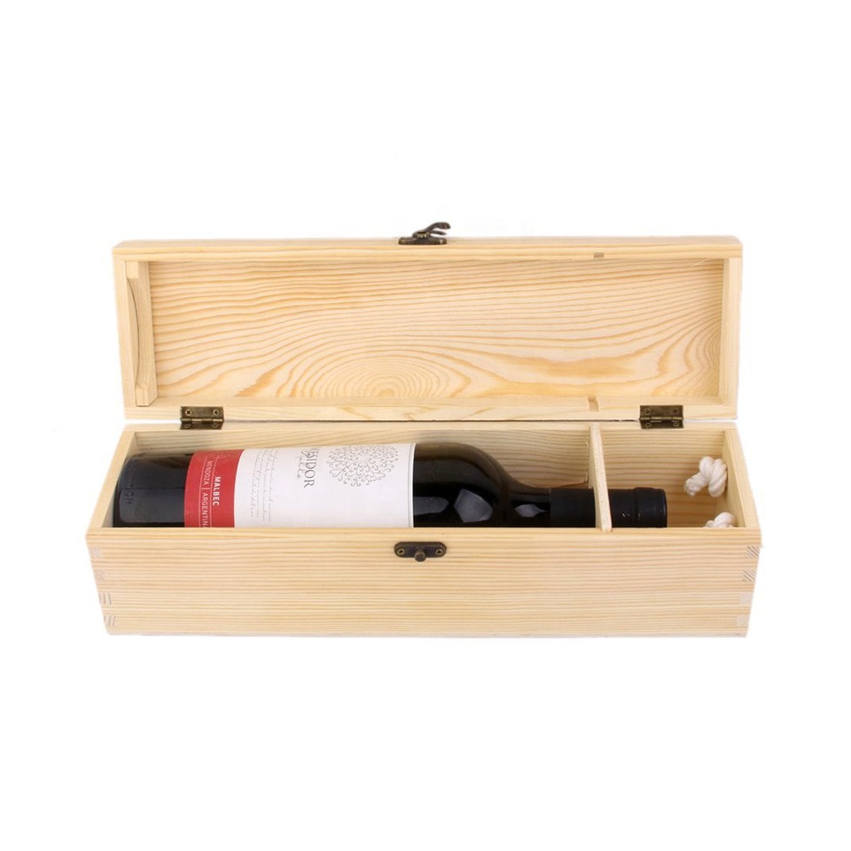 Wholesale customized single wooden wine box