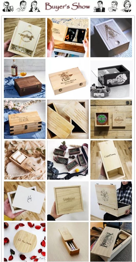 Personalized memory wooden gift boxes