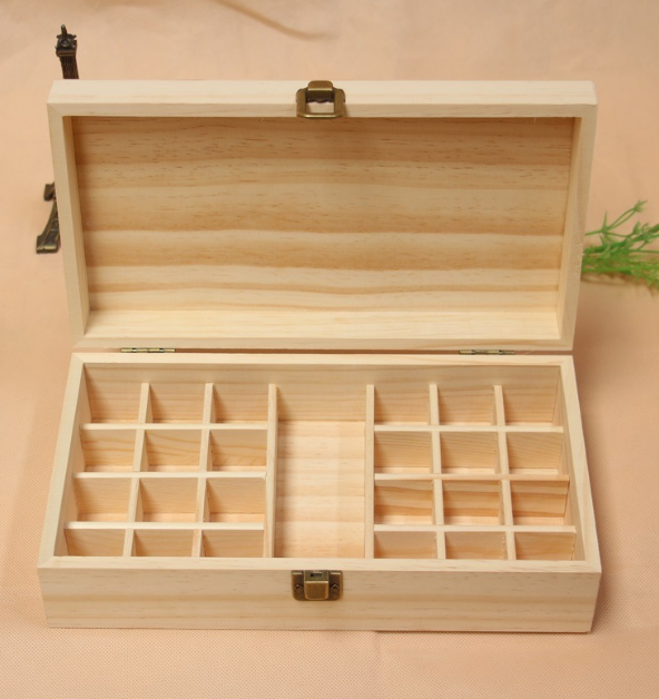 Wooden chocolate box with window lid